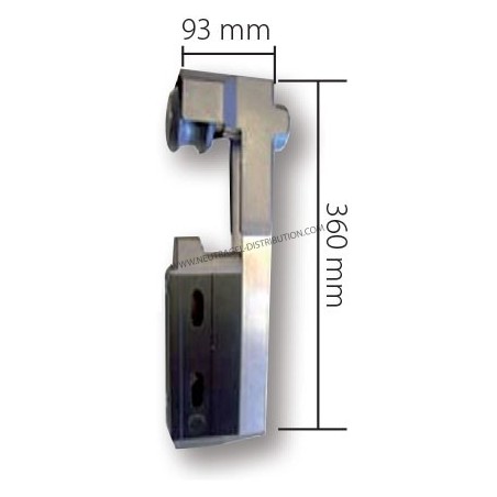 Chariot droit pour 8730 rail inox